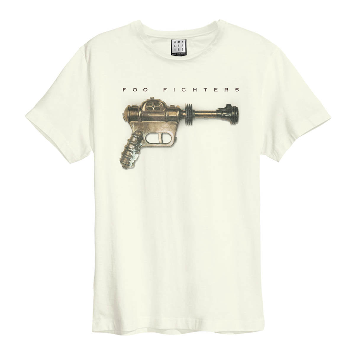 Foo Fighters Ray Gun Amplified Vintage White X-Large Unisex T-Shirt ...