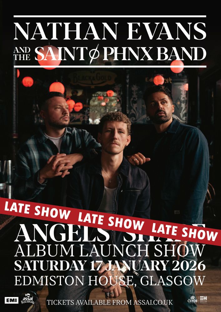 Nathan Evans & The Saint PHNX Band Angel's Share Edmiston House Glasgo ...