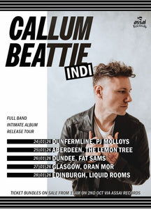 Callum Beattie INDI Fat Sams Dundee Ticket Bundle Monday 26th January ...