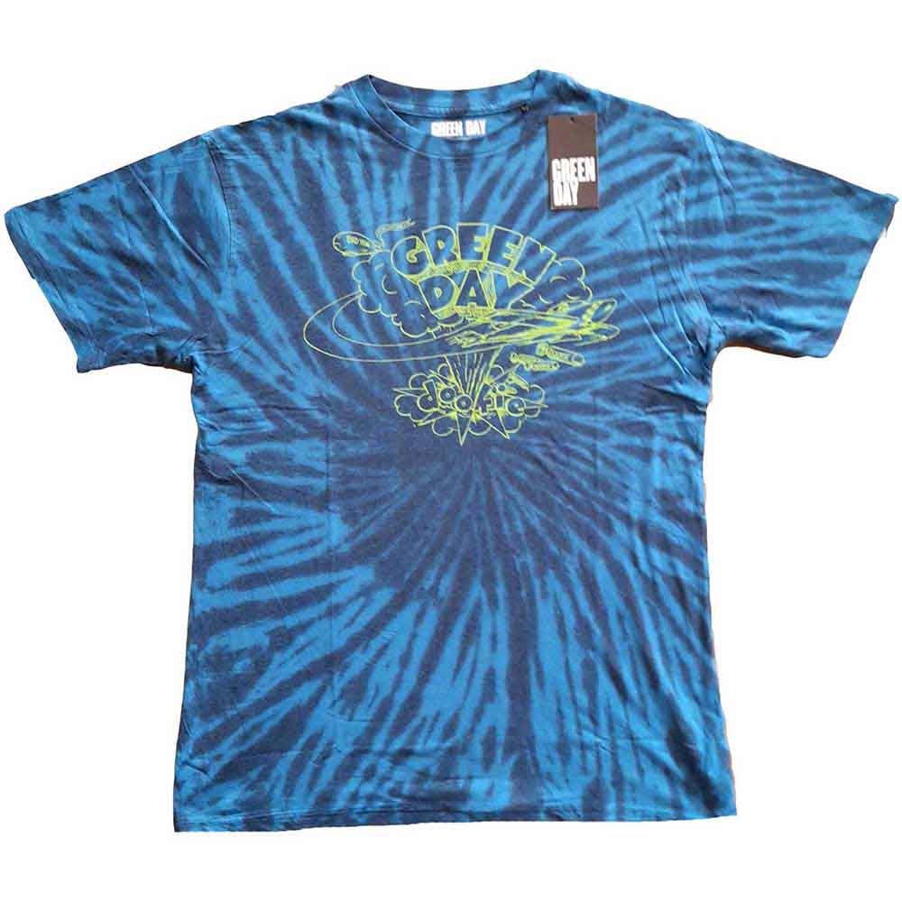Green Day Dookie Blue Dip-Dye Wash Large Unisex T-Shirt — Assai Records