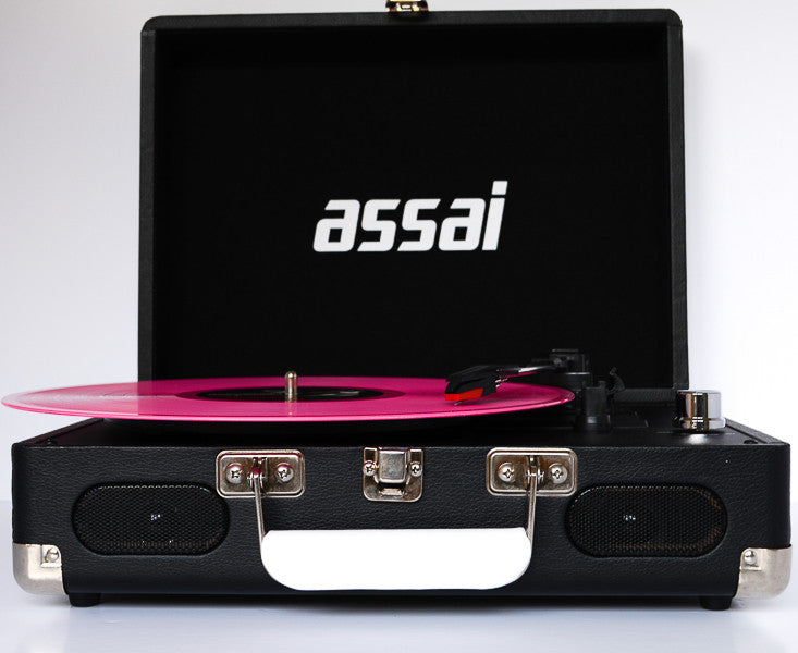 ASSAI Record Player Retro Vinyl BLACK Suitcase Turntable — Assai Records