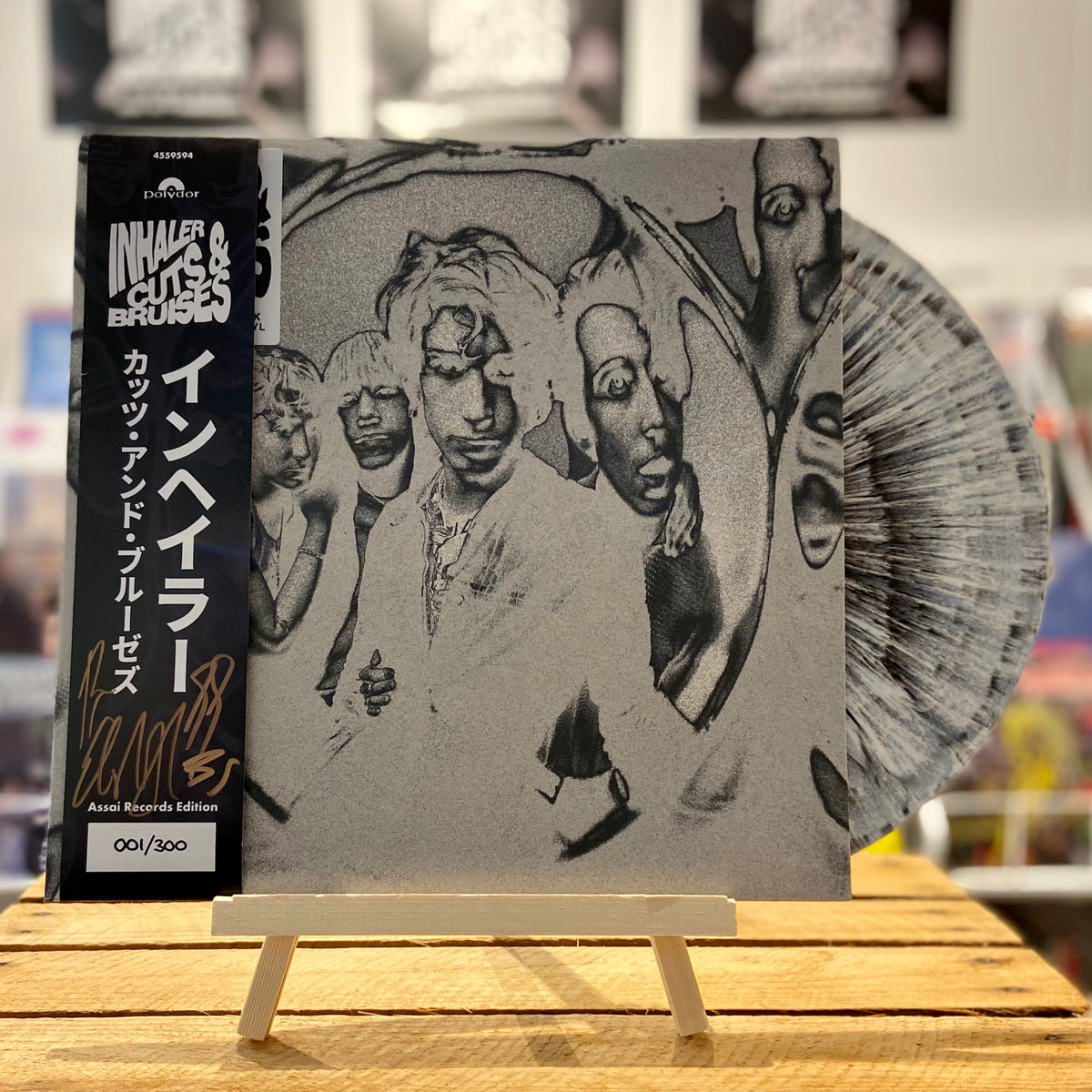 Inhaler Cuts & Bruises Vinyl LP White & Black Splatter Signed Assai Ob ...