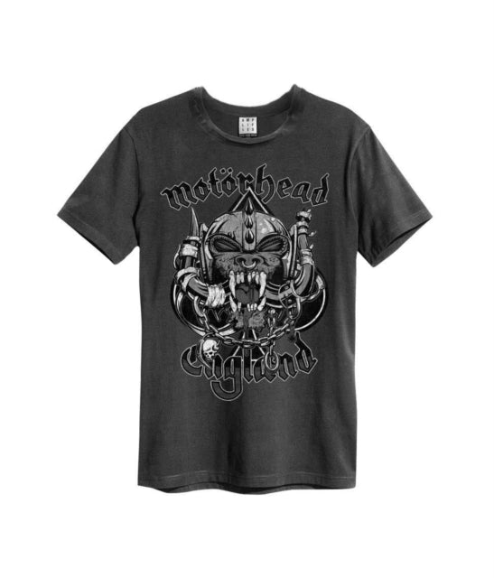 Motorhead Snaggletooth Amplified Vintage Charcoal Grey Medium T Shirt — Assai Records